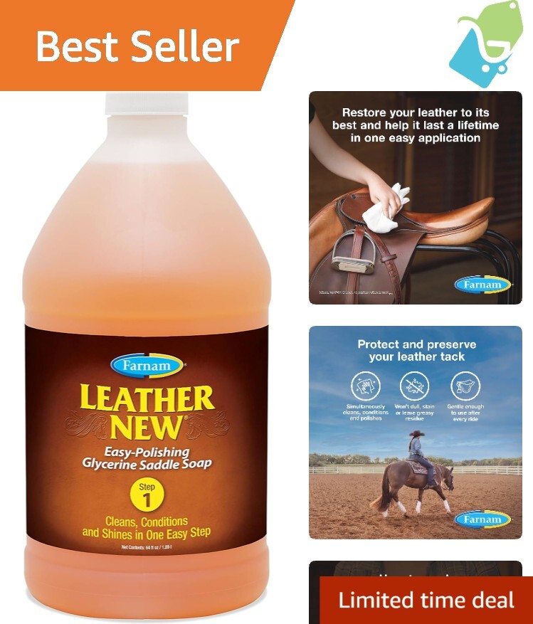Leather New Farnam Glycerine Saddle Soap - 64 Oz Kiwi Saddle Soap