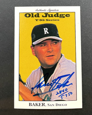 1995 Signature Rookies Old Judge - Jared Baker #3 San Diego Padres ...