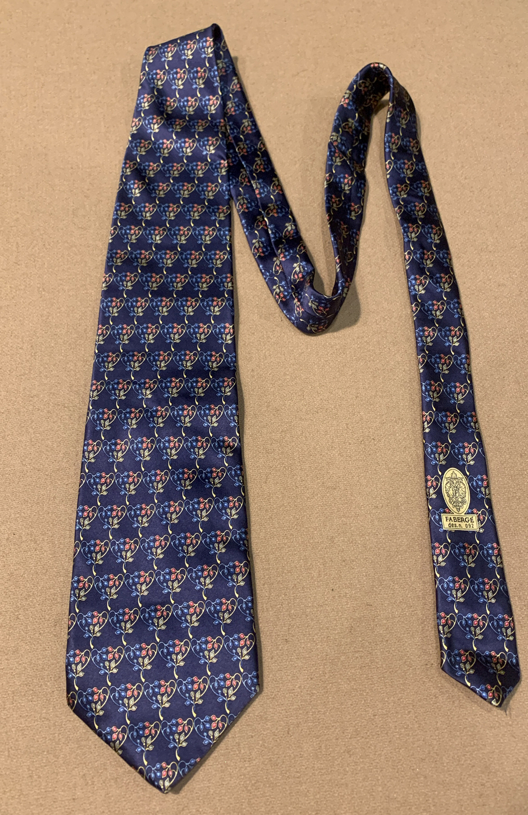 Elegant~Faberge Silk Collections Mens NeckTie Blue Go… - Gem