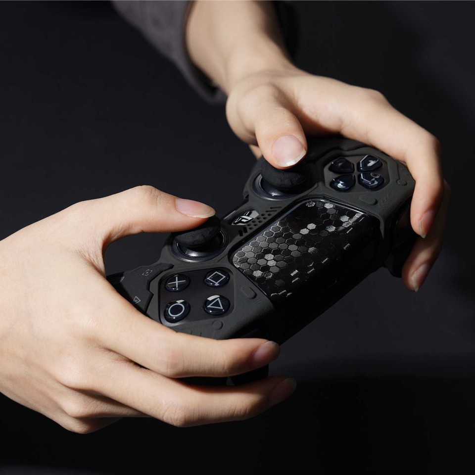 G.S.TAC Tactical PS5 Controller Skin Set Protective Cover+Thumb Grips ...