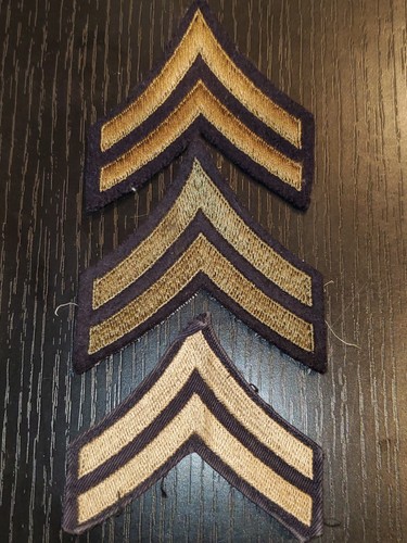 WWII US Army Cpl Dark Blue Wool Chevron Patch Set L@@K!!! | eBay