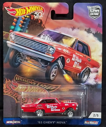 Hot Wheels 63 1963 Chevy Nova Drag Strip Demons Car Culture Collectible ...