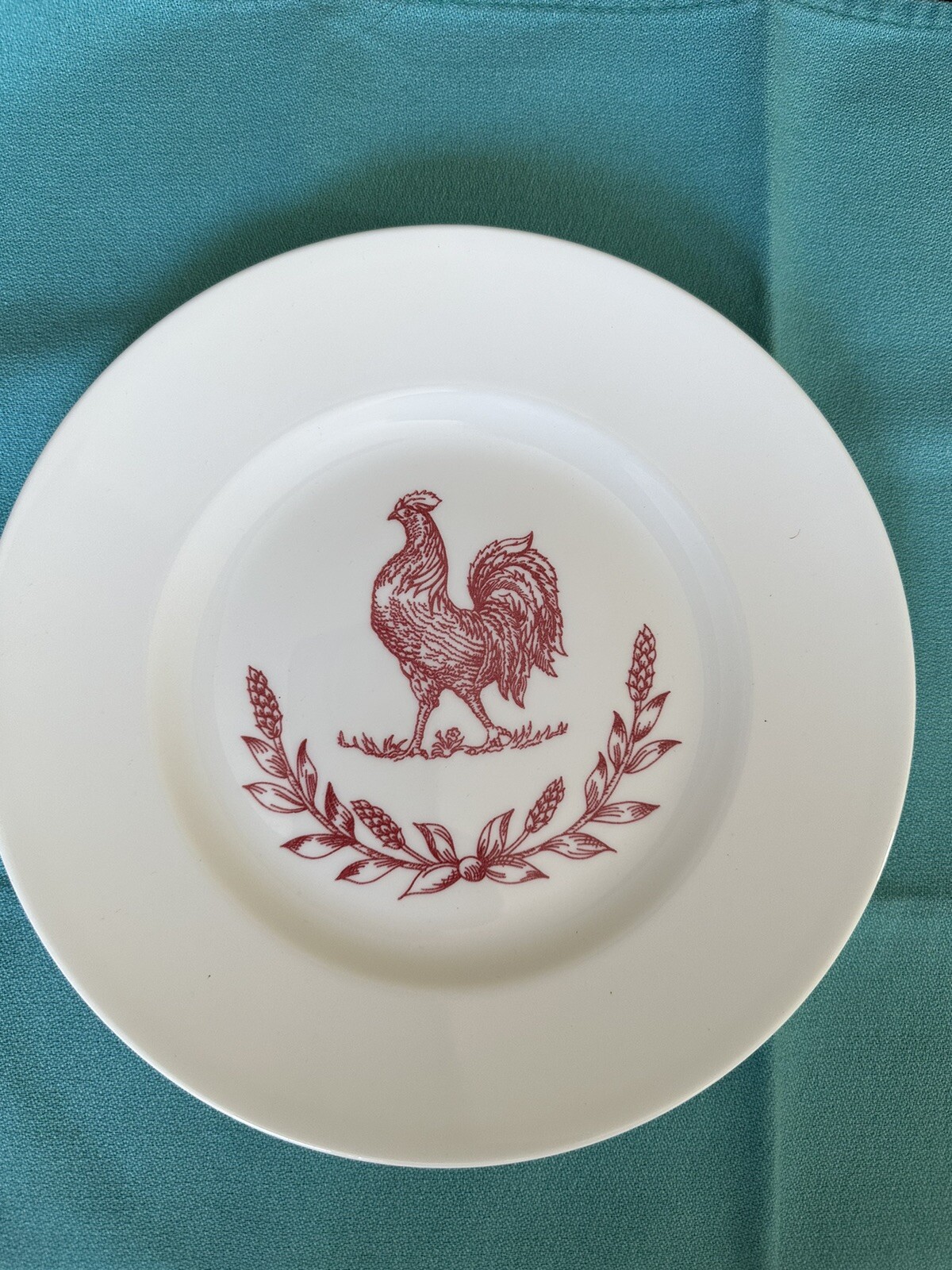 Wedgwood Bone China Joie De Vivre Red Rooster Salad Plate ~ 8 1/8", NEW ...