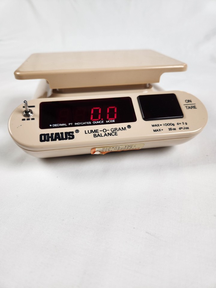 Ohaus D1001OA Lume-O-Gram Balance Scale Digital Electronic West Germany ...