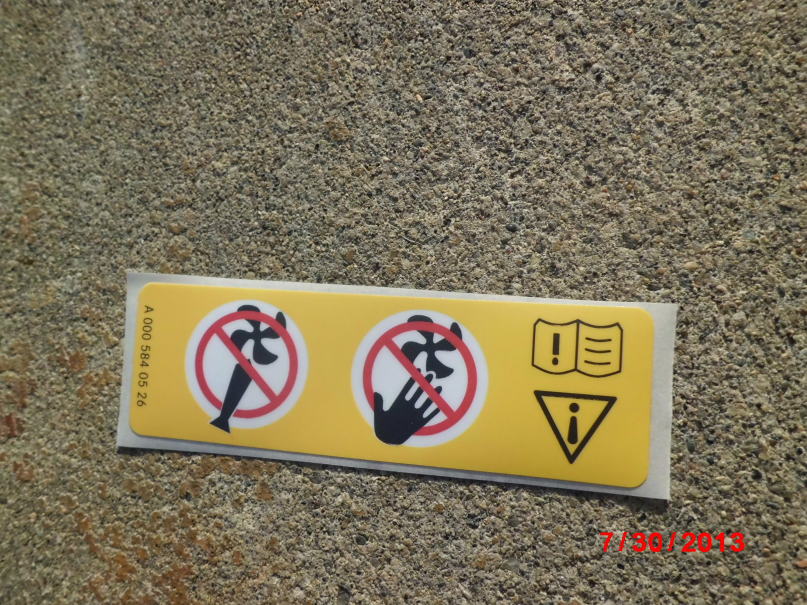 Mercedes-Benz FAN WARNING STICKER W210 E55 S55 C280 E320 S430 CLK55 ...