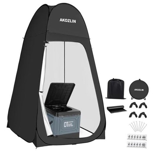 Portable Pop Up Shower Tent with Camping Toilet for Camping Beach ...