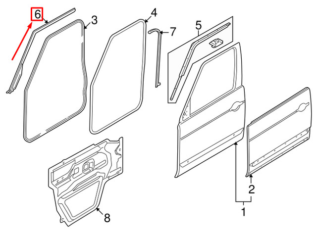 Land Rover LR021648 Genuine OEM Factory Original Upper Seal for sale ...