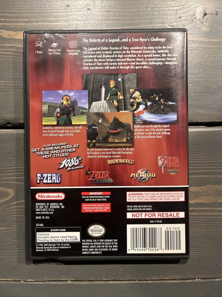 The Legend of Zelda: Ocarina of Time Two Game Disc Bonus (GameCube ...