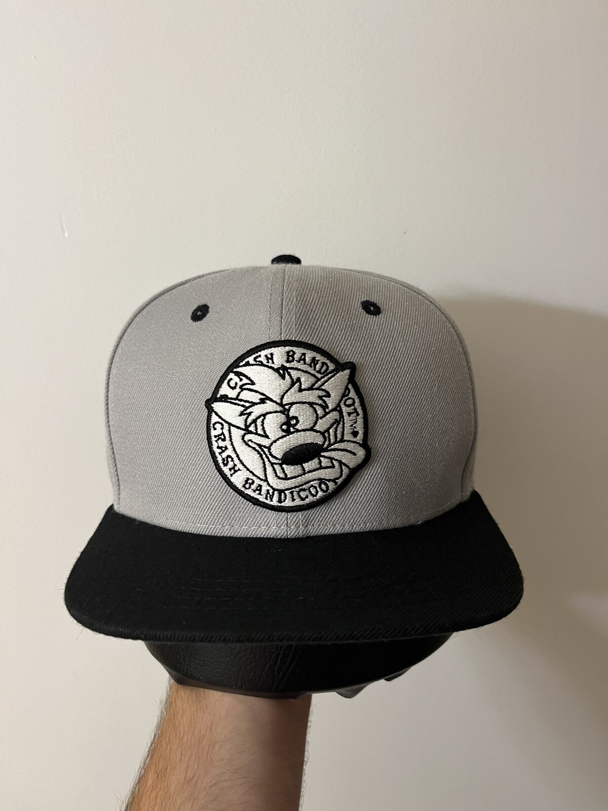 Crash Bandicoot Gray And Black SnapBack Hat Activisio… - Gem