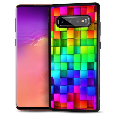 ( For Samsung S8 Plus / S8+ ) Back Case Cover AJ12475 Abstract Rainbow ...