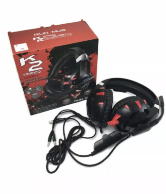 RUN MUS K2 Pro Gaming Headset WIRED with Dynamic Sound & Noise ...