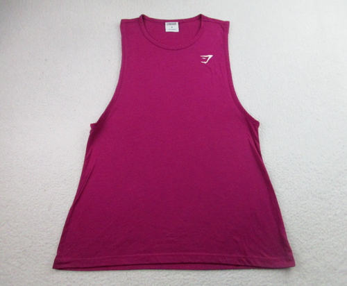 Gymshark Training Drop Arm Tank Top Womens M Pink Gym Workout Muscle ...