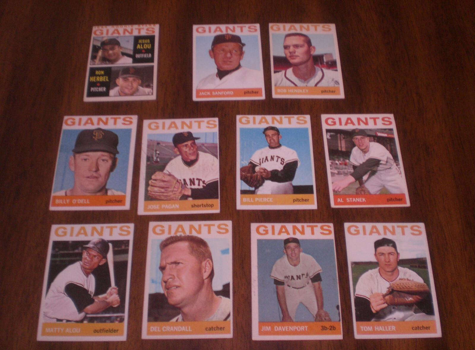 1964 SAN FRANCISCO GIANTS TOPPS BASEBALL PARTIAL TEAM SET - 11 CARDS | eBay