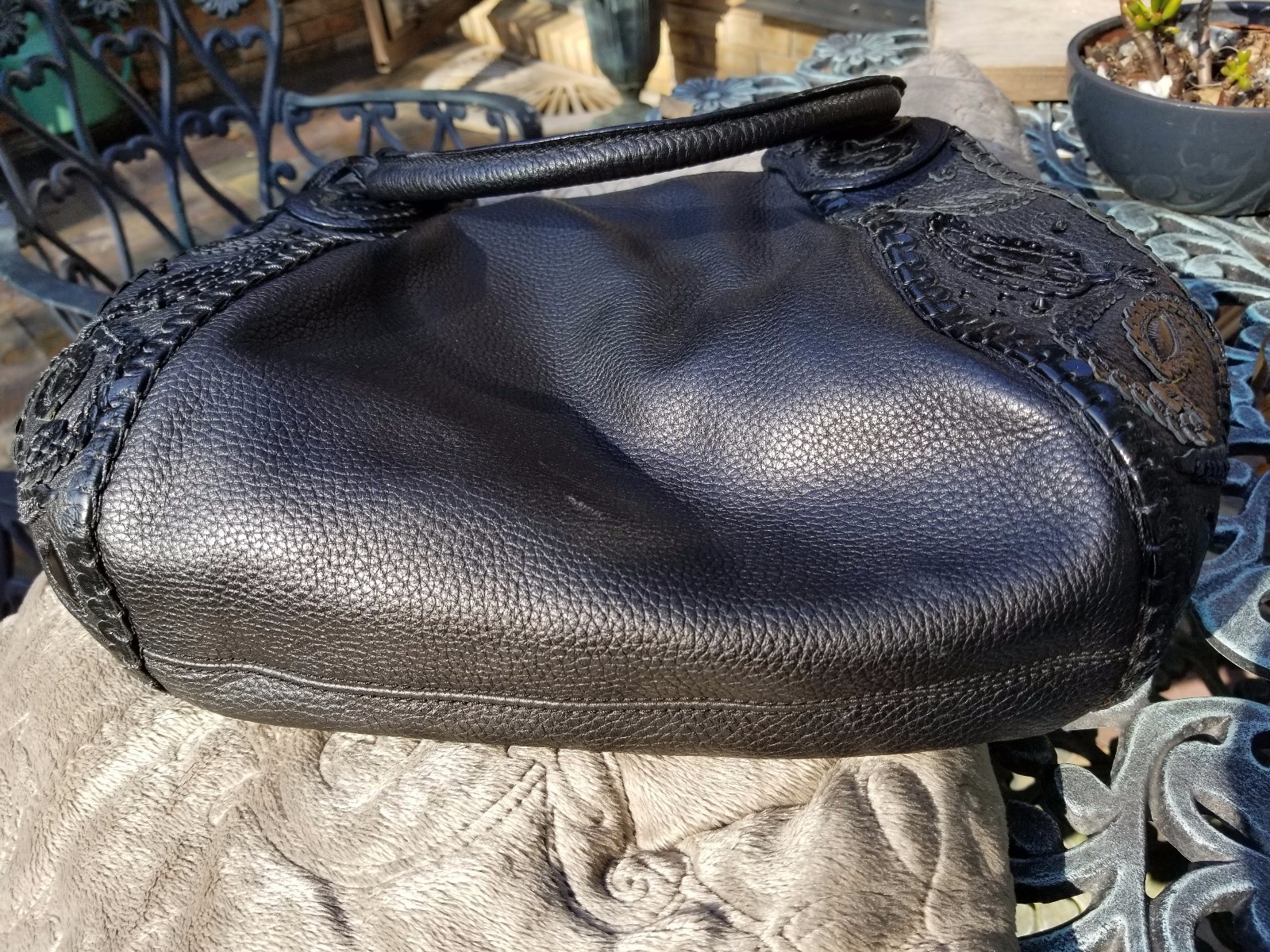 BRIGHTON Masterpiece Melania Collection Black Leather… - Gem