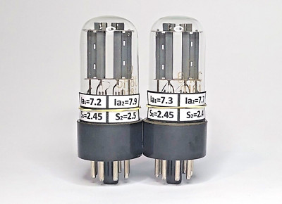 6N8S / 6H8C / 6SN7GT / 6N8P NEVZ factory MATCHED PAIR (2pcs) TUBES NOS ...