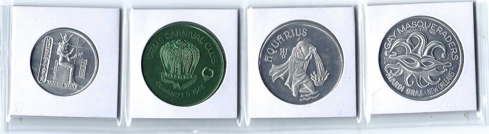 4 HAWAII HAWAIIAN HULA GIRL ALOHA VACATION WONDERLAN DOUBLOON COINS ...