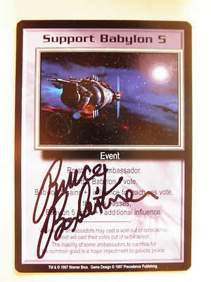 Autographed Babylon 5 ccg Event: Support Babylon 5 (Bruce Boxleitner ...