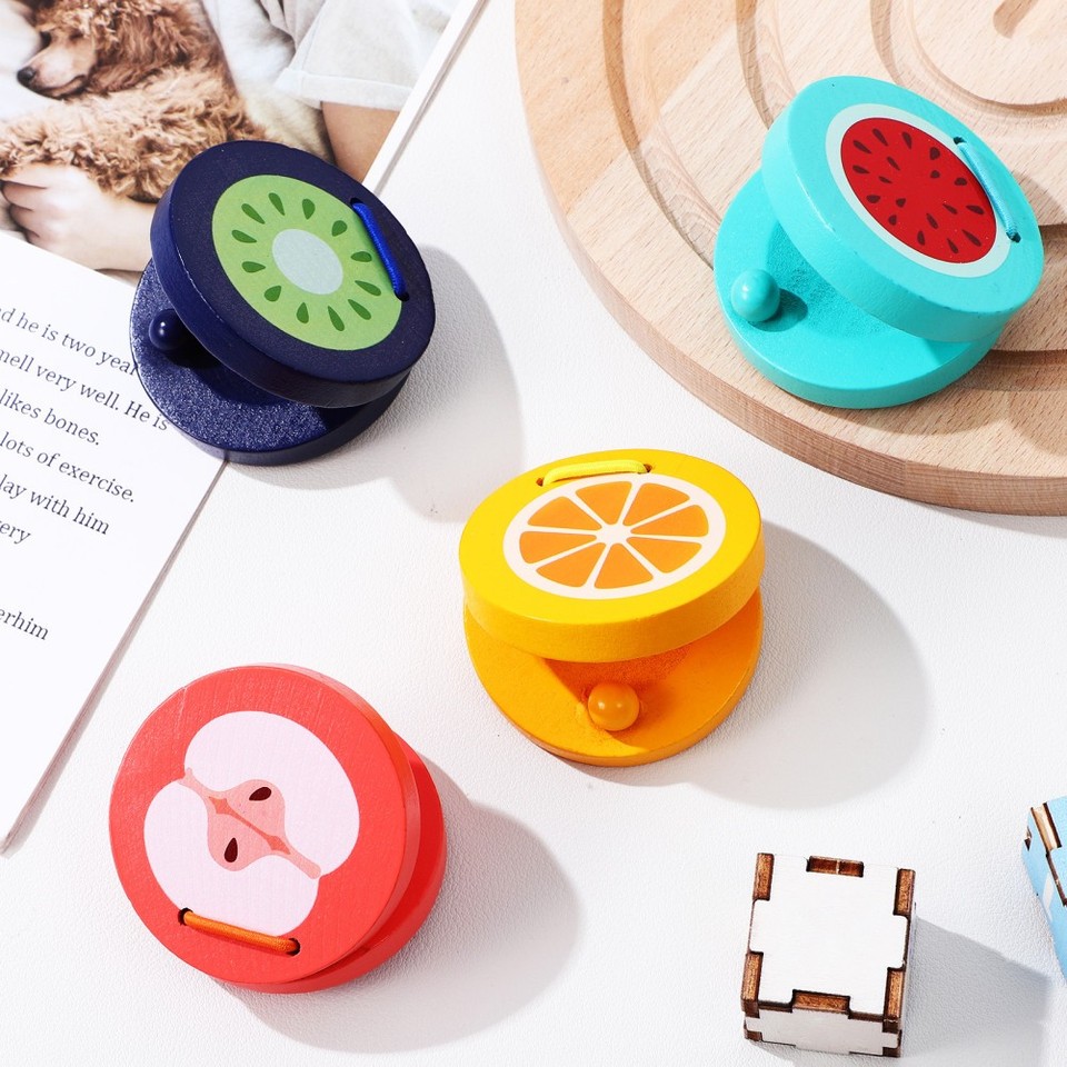 4 Pcs Children's Percussion Instruments Music Toy Clappers Hand Musical ...