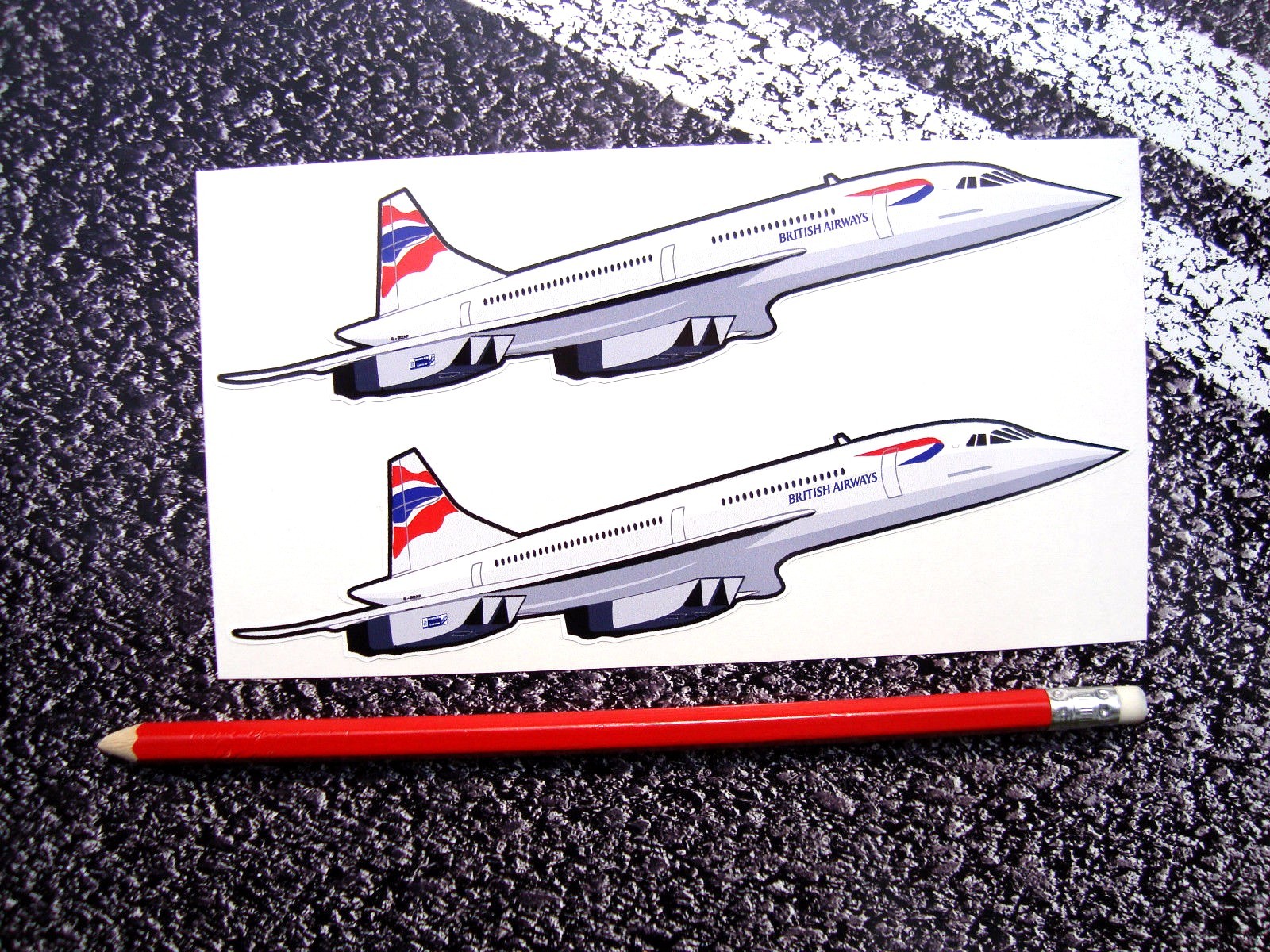 CONCORDE STICKERS BRITISH AIRWAYS AVIATION AEROPLANE AIRLINER ...