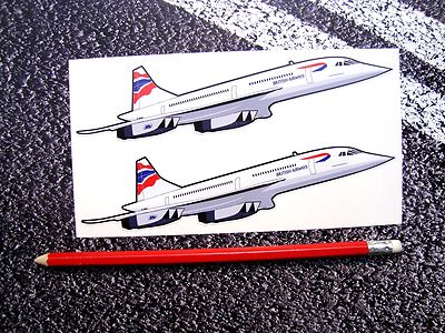 CONCORDE STICKERS BRITISH AIRWAYS AVIATION AEROPLANE AIRLINER ...