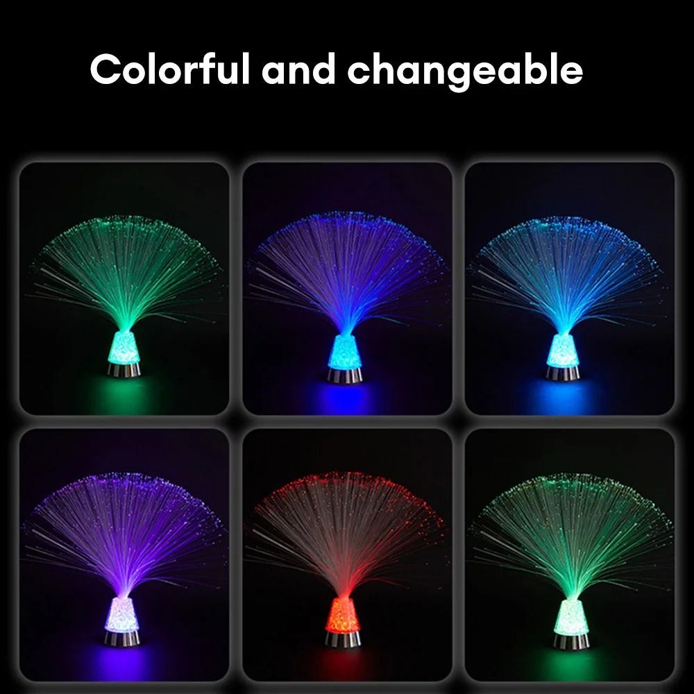 Multicolor Fiber Optic Lamp Optical Fiber Night Lights Home Decor LED ...