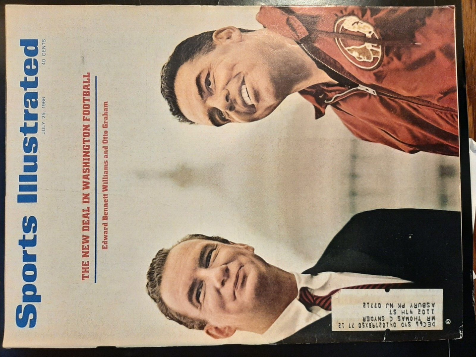 1966 WASHINGTON REDSKINS NEW DEAL WILLIAMS & OTTO GRAHAM 7-25 Sports ...