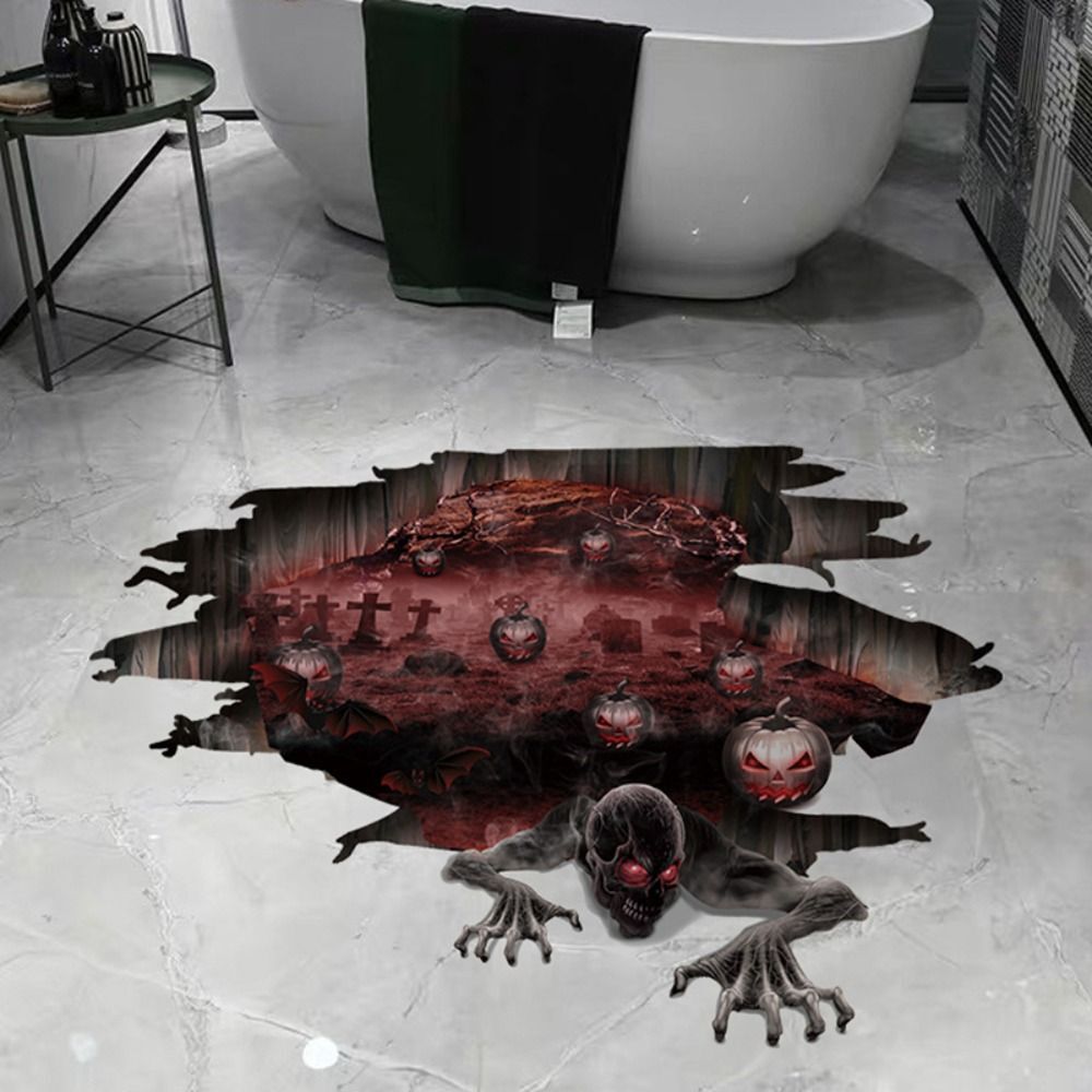 Horror Decals Hell Zombie Devil Stickers PVC Floor Sticker Floor | eBay