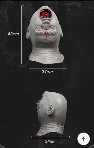 Mask Halloween Monster Head Inverted Costume Horror Cosplay Demon ...