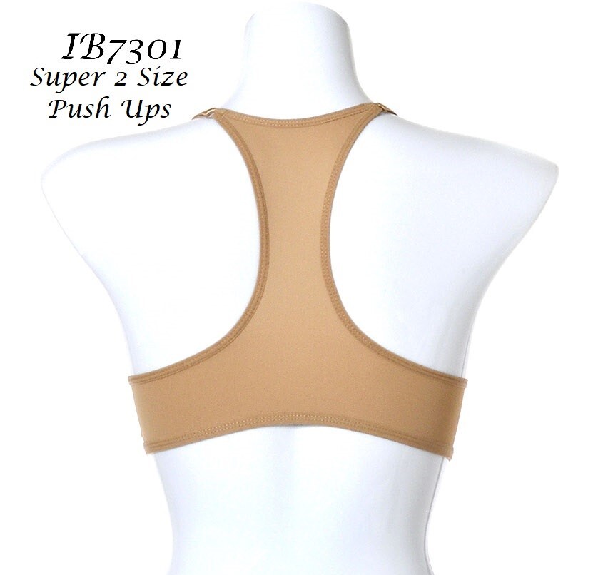 1/3/6 Bras Extreme Push Up add 2 Size Open Front Seamless RacerBack Bra ...