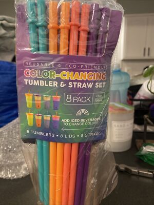 24 Oz Cups, TAL polypropylene color changing cups, 8 pack lids and ...