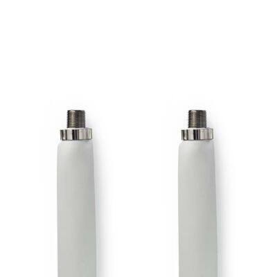 0.2m F Connector Socket Flat Coaxial Cable -Coax To Female Slim Patch ...