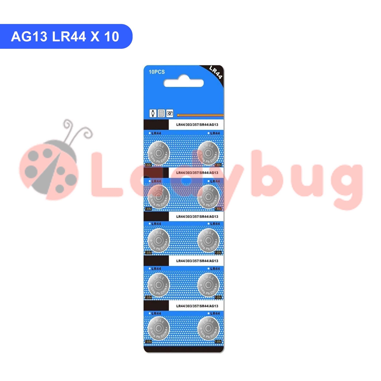 10x 40x 100x AG13 LR44H 1.5V Blister Alkaline Batteries | eBay Australia