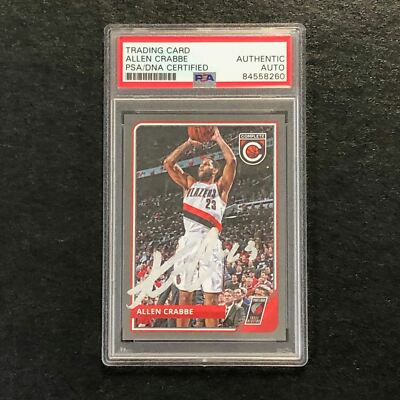 2015-16 Panini Complete #44 Allen Crabbe Signed Card AUTO PSA Slabbed ...