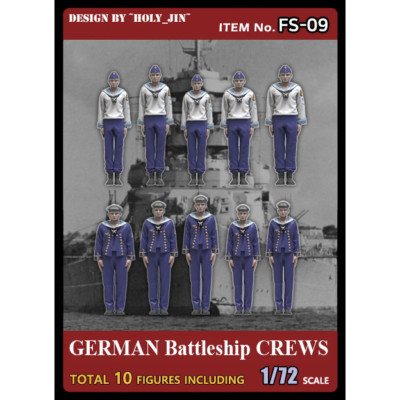 Tori Factory 1/72 GERMAN BATTLESHIP CREWS(10 figures) Figure Model Kit ...
