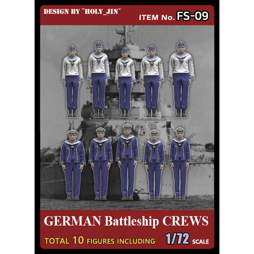 Tori Factory 1/72 GERMAN BATTLESHIP CREWS(10 figures) Figure Model Kit ...