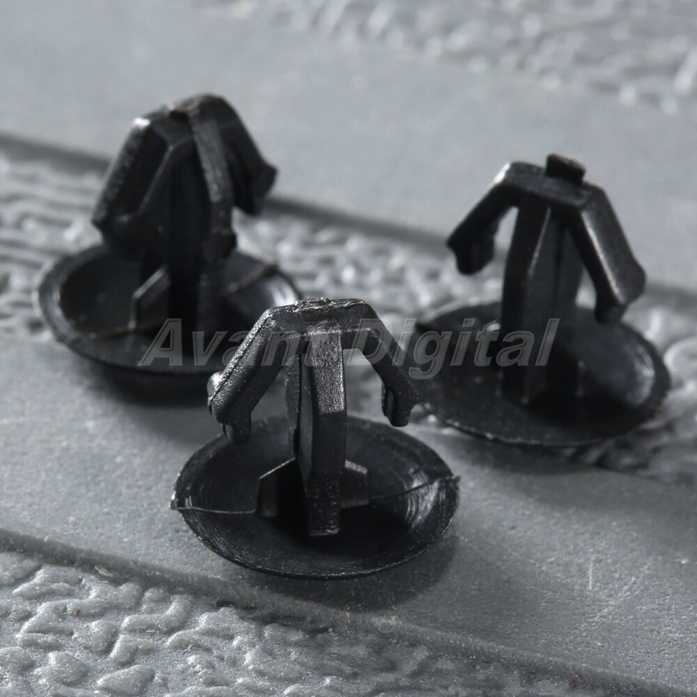50 Pcs Black Plastic Sealing Nail Snaps Fastener Fender Clips F33 for ...