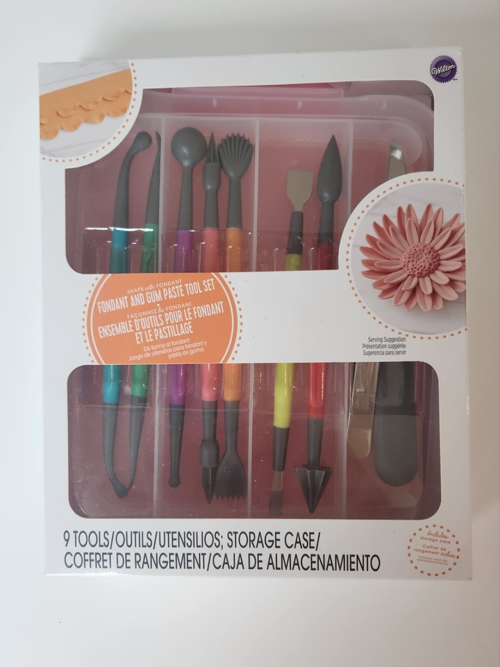 Wilton Fondant /Gum Paste Tool Set 9 Tools, Baking Decorating Craft ...