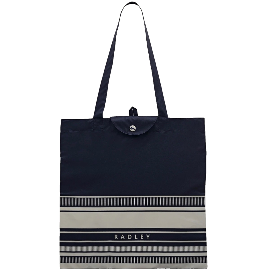 Radley Umbrella And Foldaway Bag Set Blue Gift Boxed Radley Stripe ...