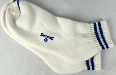 NEW Vintage Spalding Blue Striped Ankle Socks Mens NWOT Short White | eBay