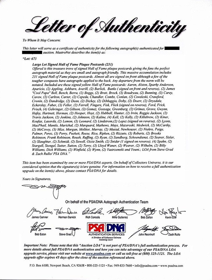 George Kelly Signed Autographed HOF Plaque Postcard Post Card PSA/DNA ...