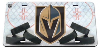 Las Vegas Golden Knights Crystal Mirror Laser License Plate | eBay