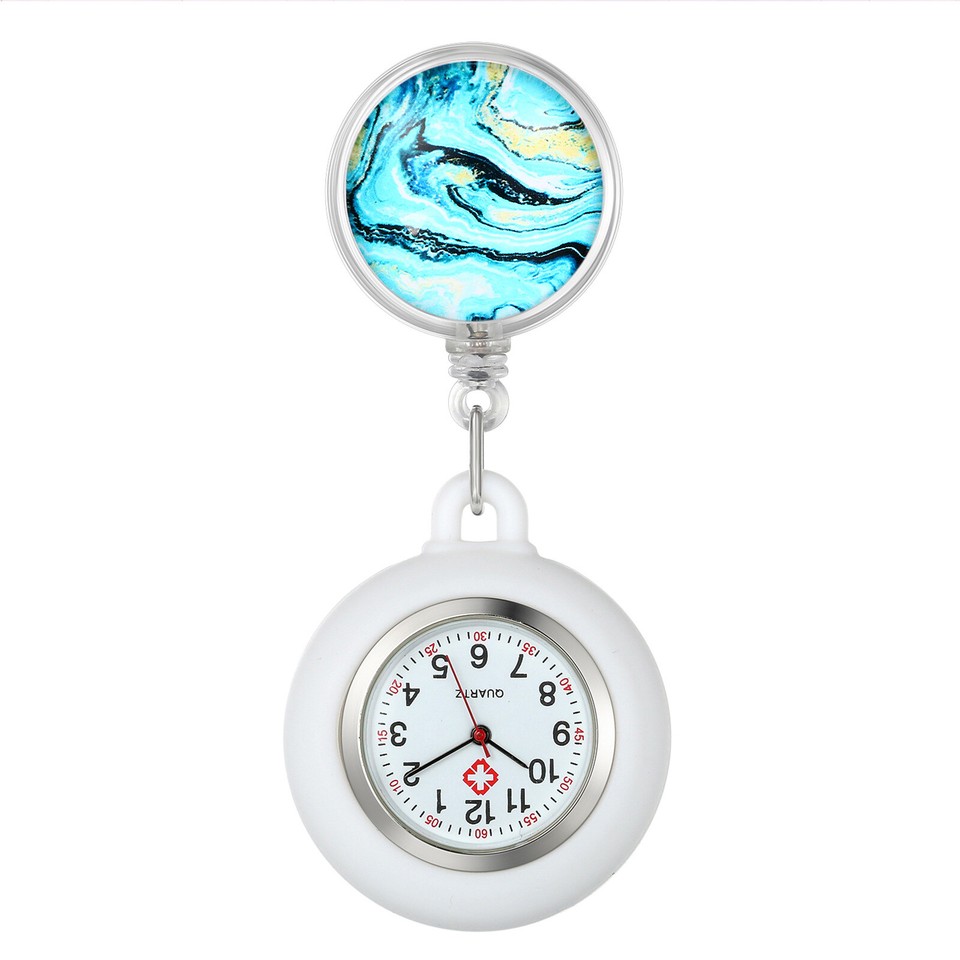 Starry Sky Nurse Doctor Fob Pocket Watch Quartz Retractable Silicone ...