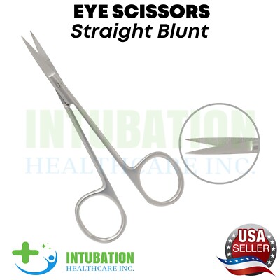 Eye Scissors Straight Blunt Blade Premium Surgical Ophthalmic Eye ...