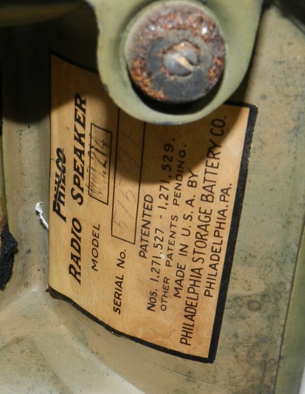 Vintage Philco Metal Radio Speaker Model 211 Works | eBay