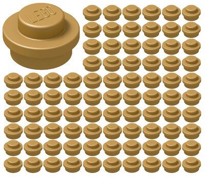 ☀️Lego 1x1 Gold Round Plates x100 Dots Stud Piece Bulk Legos #4073 ...