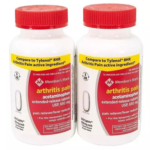 Member's Mark 650 mg Arthritis Pain 200 Ct total ( 400 Tablets ) Fast ...