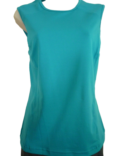 New Womens Small blue athletic apparel workout stretch mesh tank top ...