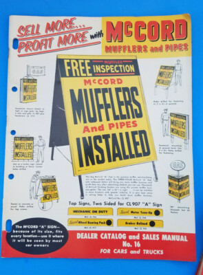 -RARE-ORIGINAL McCORD Mufflers & Pipes MASTER catalog & parts manual No ...