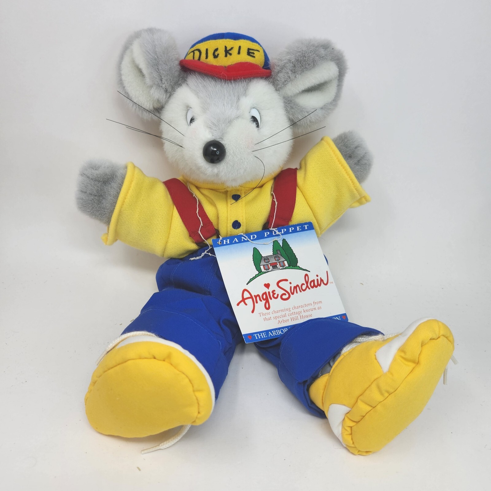 VINTAGE ANGIE SINCLAIR DICKIE MOUSE HAND PUPPET STUFFED ANIMAL PLUSH ...
