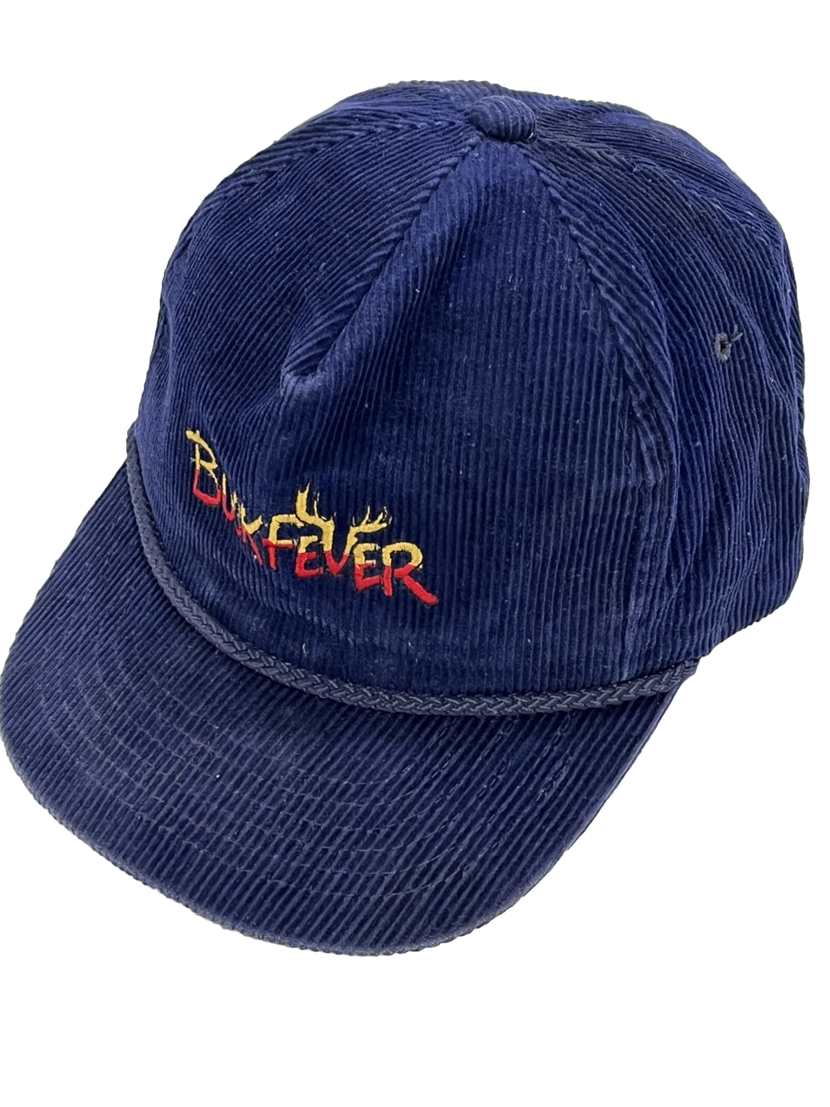Vintage Buck Fever Hat Snapback Blue Corduroy DISPLAY ONLY USA Made ...